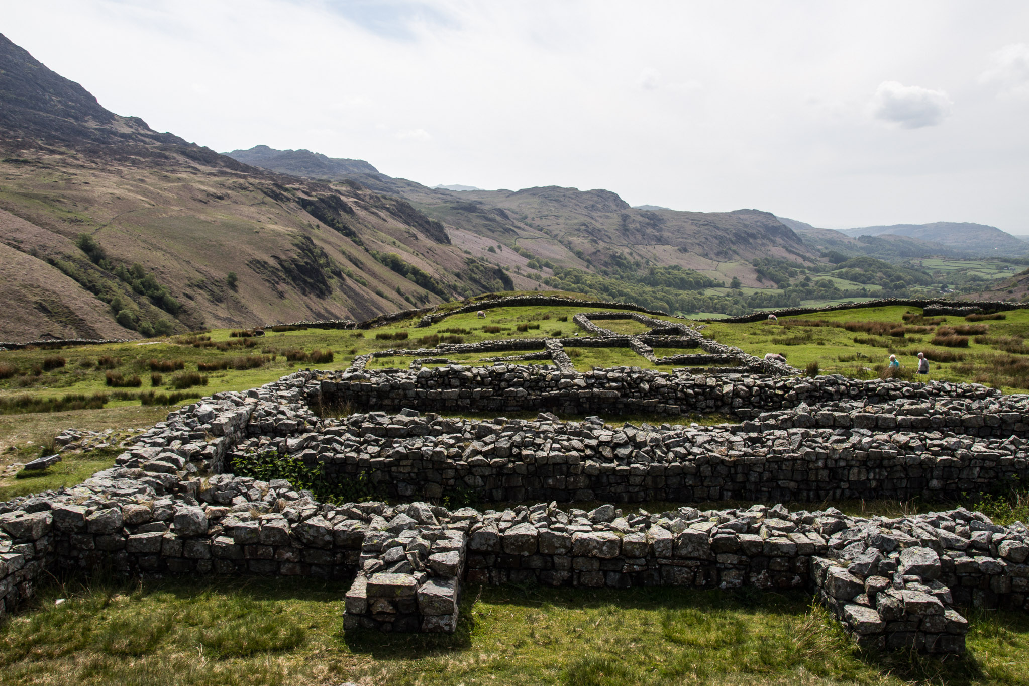 Hardknott Fort--remains of the Roman fort Mediobogdum, 2ndC CE, Cumbria ...